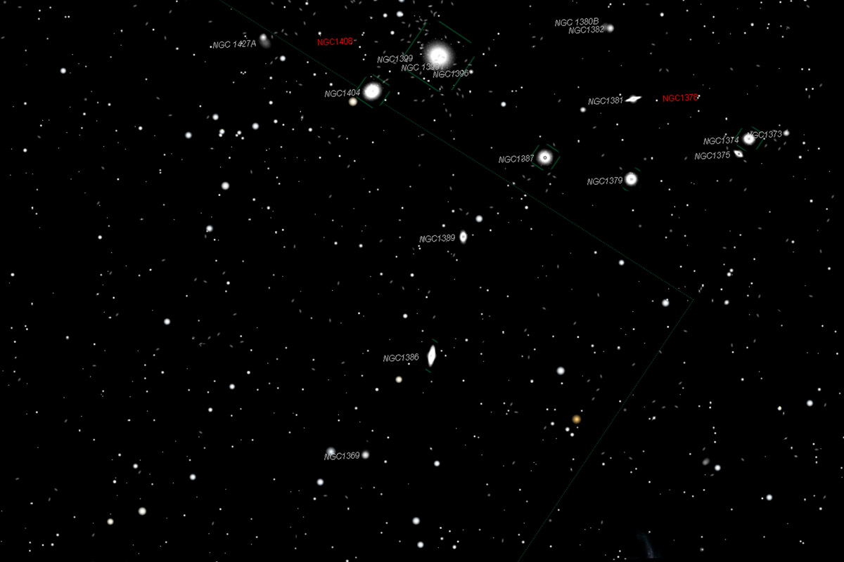 NGC 1399 Globular with Galaxies